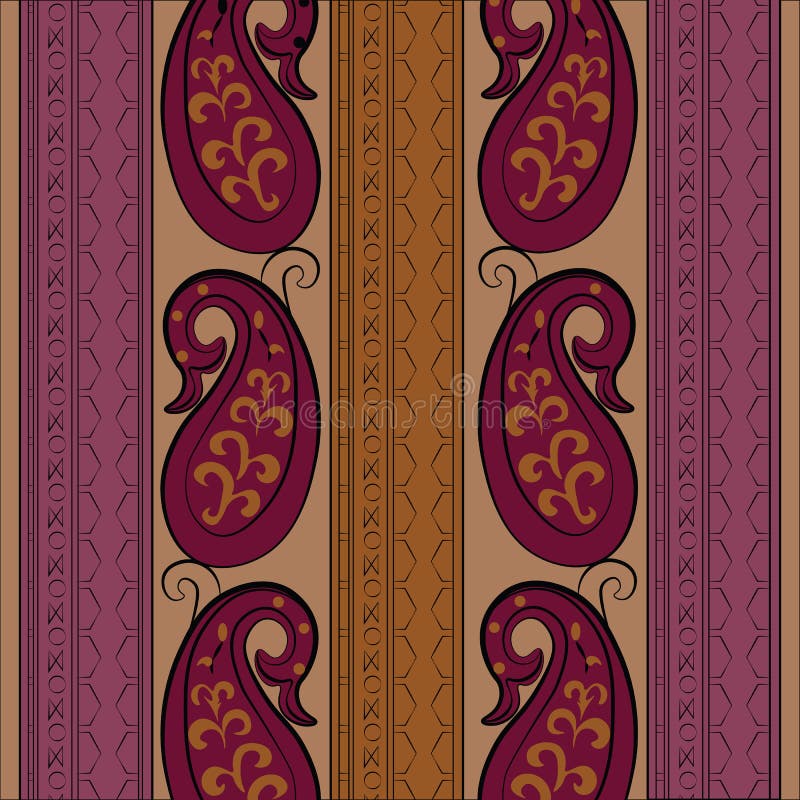 Abstract Vintage Ornament Pattern Stock Vector - Illustration of ...