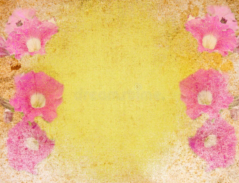 Abstract Vintage Paper with Flower Motives Stock Illustration ...