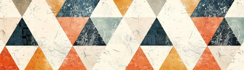Abstract Vintage Pattern with Colorful Triangles, Perfect for ...
