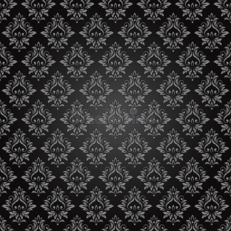 Abstract Vintage Seamless Damask Pattern Stock Vector - Illustration of ...