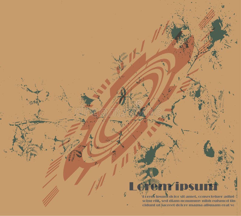 Abstract Vintage Technology Concept Design on Dark and Brown Background ...