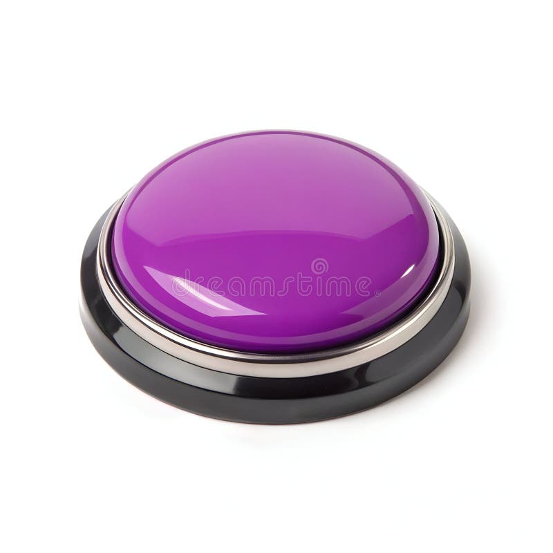 Abstract Violet 3D Button Isolated on White Background Stock ...
