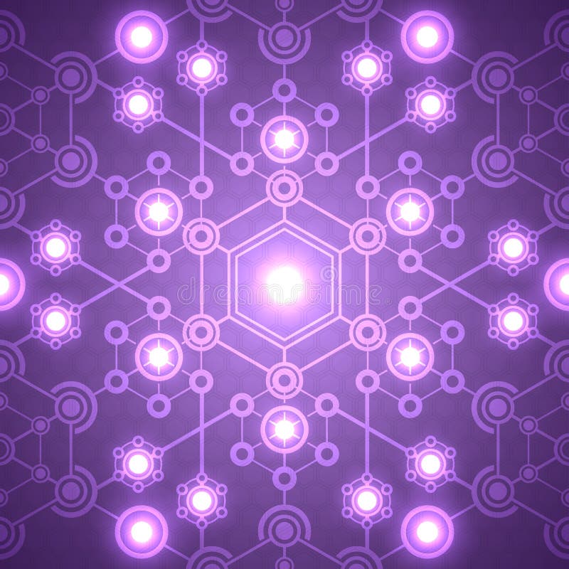 Violet Bright Futuristic Computer Background Stock Vector ...