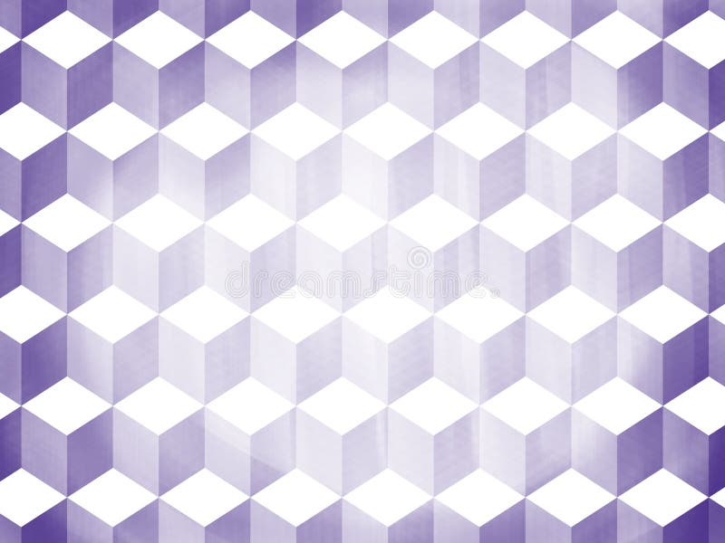 Abstract Violet Isometric Cube Background. Stock Illustration ...