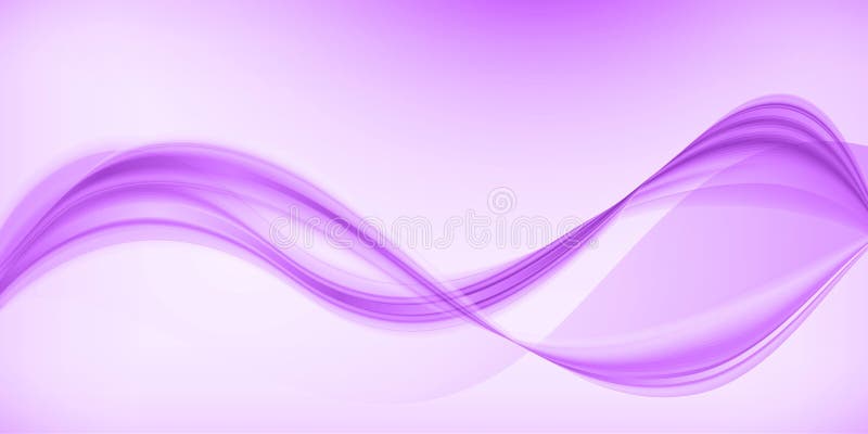 Abstract Violet Line Waves Flow, Curves Vector Background. Stock ...