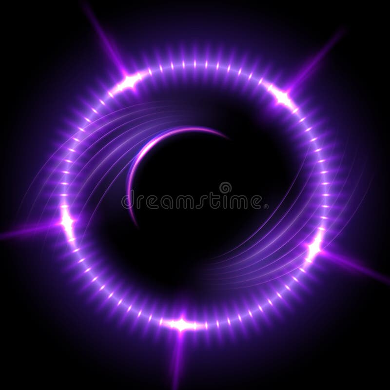 Abstract Violet Ring Line of Light Background, Vector Illustration ...