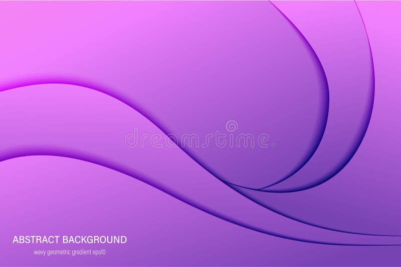 Abstract Violet Trend , Wavy Geometric Background. Trendy Gradient ...