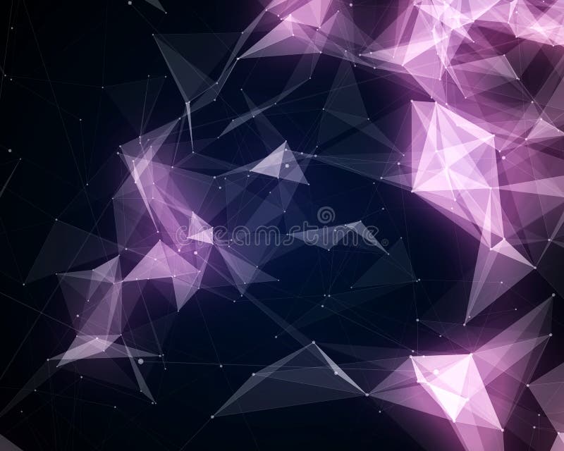 Abstract Violet Triangle Particles Stock Illustration - Illustration of ...