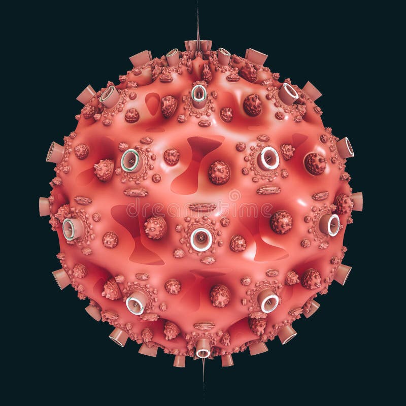 Abstract Viral Particle Illustration Stock Illustration - Illustration ...