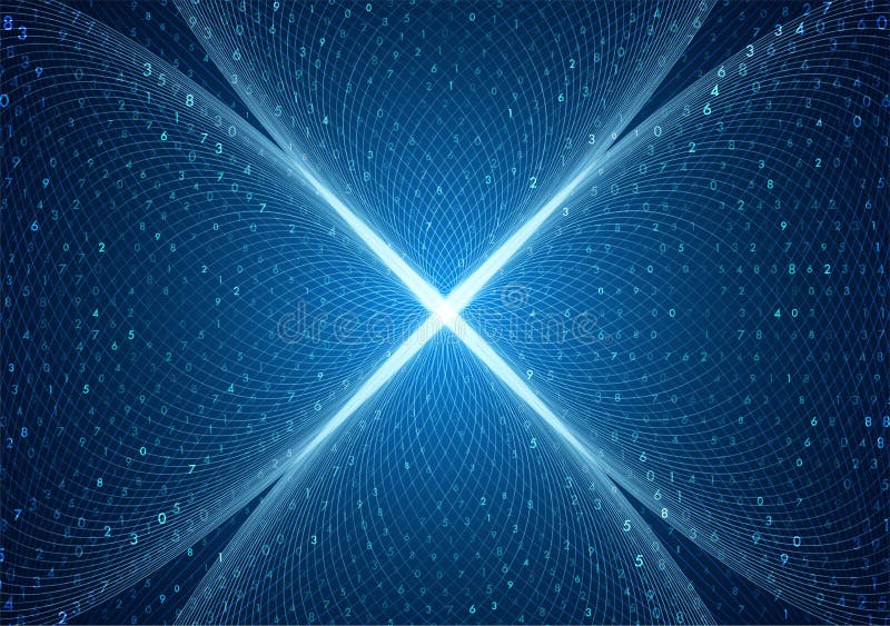 Abstract Virtual Digital Stream Stock Illustration - Illustration of ...