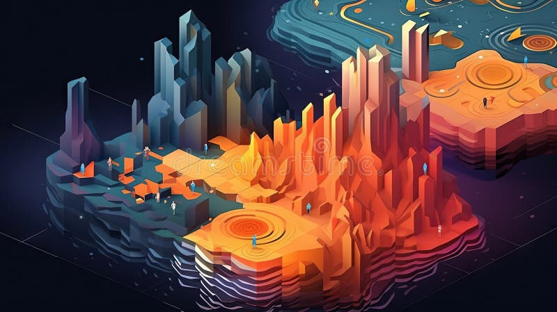 Isometric Soil Layers Diagram, Cross Section of Green Grass and ...