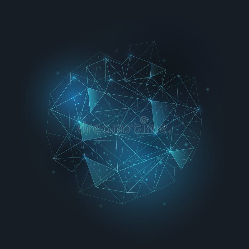 Abstract Virtual Network Background Stock Vector - Illustration of ...