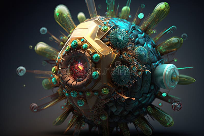 Abstract Virus Background,digital Artwork for Creative Graphic Design ...