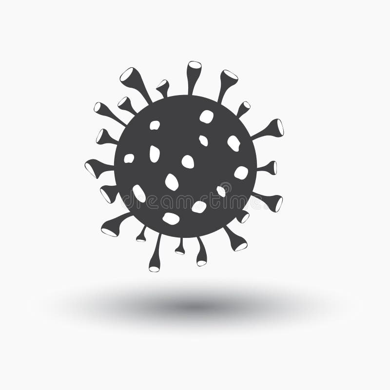 Abstract Virus Icon Vector in Black and White Color Stock Vector ...