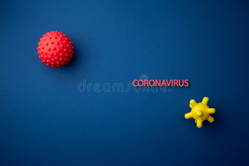 Abstract Virus Strain Model on Blue Background. Stock Image - Image of ...