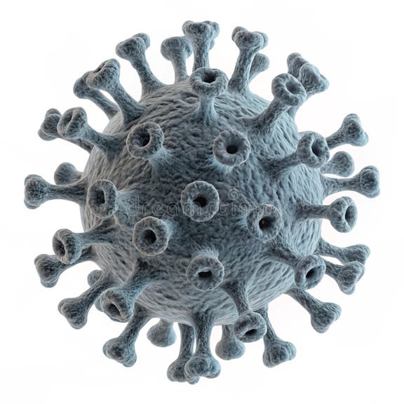 Abstract Virus Structure 3D Model Realistic Isolated on White Stock ...