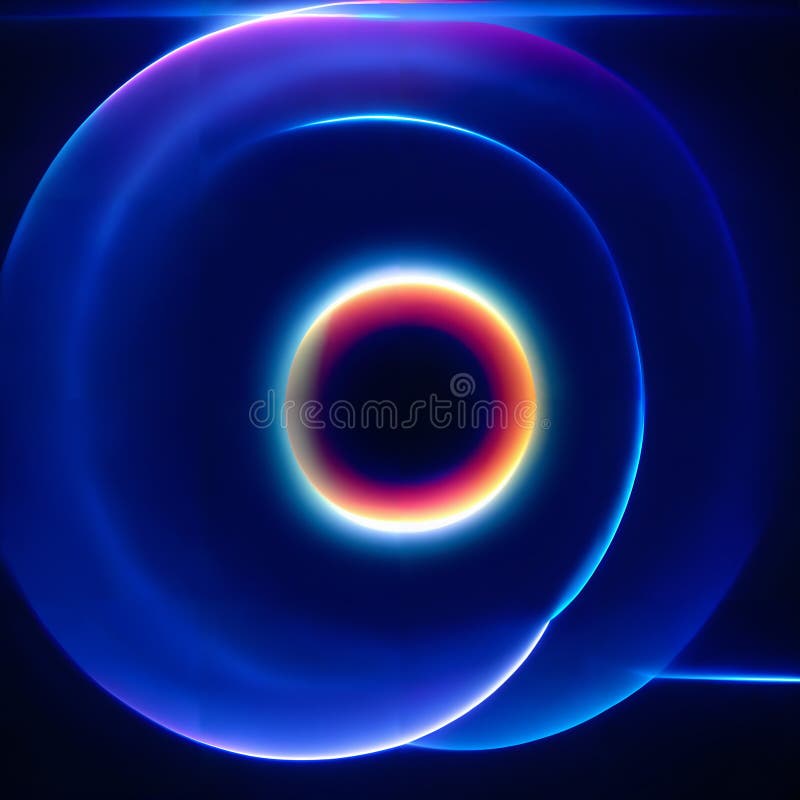 An Abstract Vision of Space and the Universe with a Black Hole. Stock ...