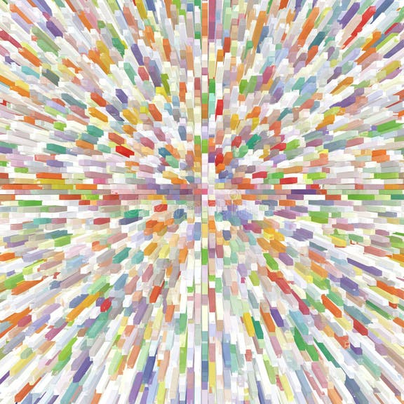 An Abstract Visual Composition Featuring a Dynamic Burst of Rectangular ...