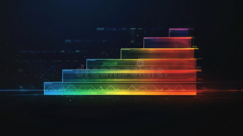 An Abstract Visual of a Firewall Chart with Colored Segments ...