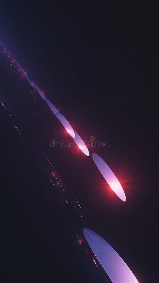 Abstract Visual of Glowing Elliptical Shapes Against a Dark Background ...