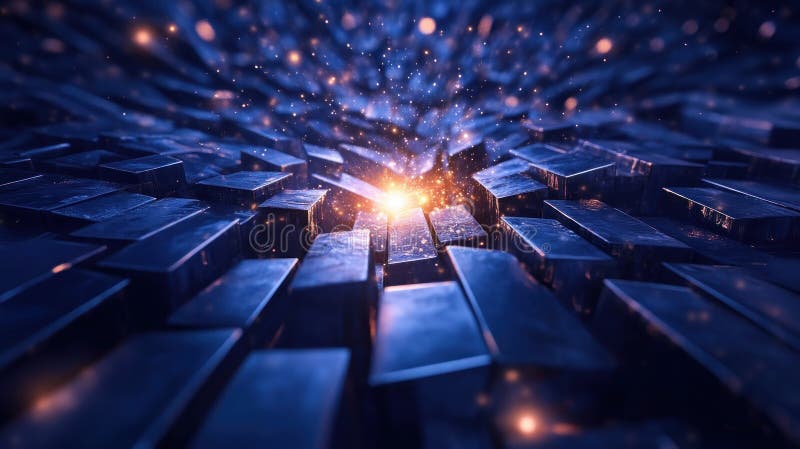 Abstract Visual of Innovation Disrupting the Business Landscape, a ...