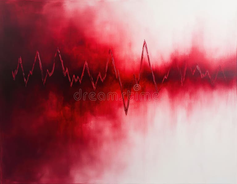 Abstract Visual Inspired by Heart Rhythm Data from ECG Graphs. Stock ...