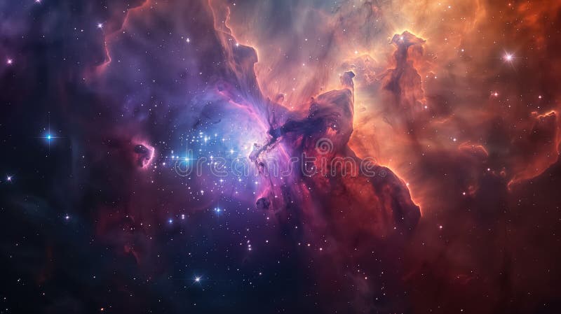 Abstract Visual Masterpiece of Vibrant Colors Resembling a Nebula with ...