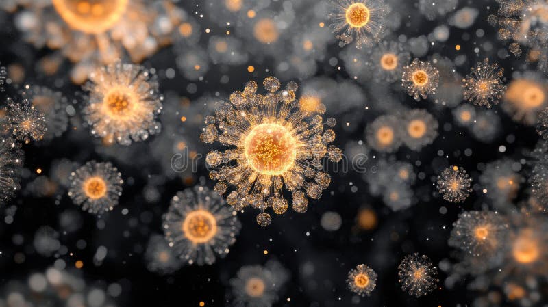 Abstract Visual of Microscopic Particles in Dynamic Motion Exploring ...