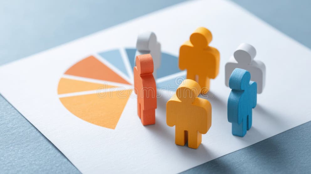 Abstract Visual Representation of Collaborative Impact Chart Icon ...