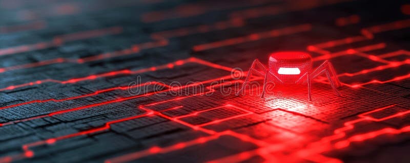 Abstract Visual Representation of Hacking Threat Detection System with ...