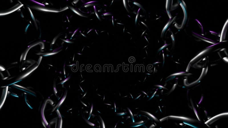 An Abstract Design Featuring Spiral Chains Rendered with Vibrant and ...