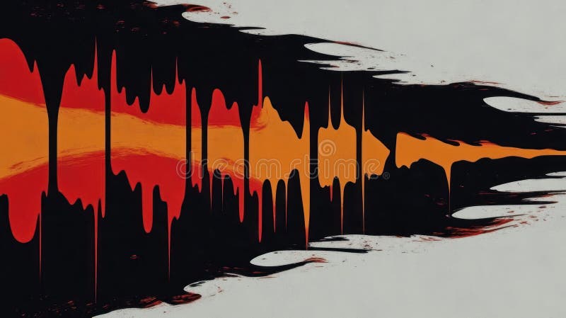 Abstract Visual Representation of Sound Waves in Fiery Colors Stock ...