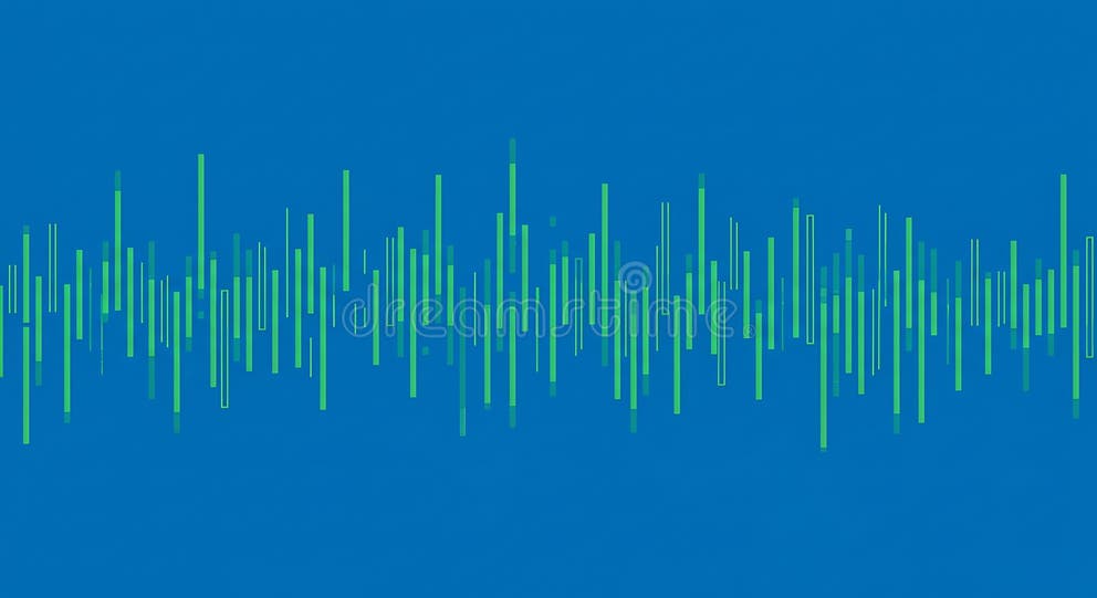 Abstract Visual of a Waveform Pattern on a Blue Background, Featuring ...
