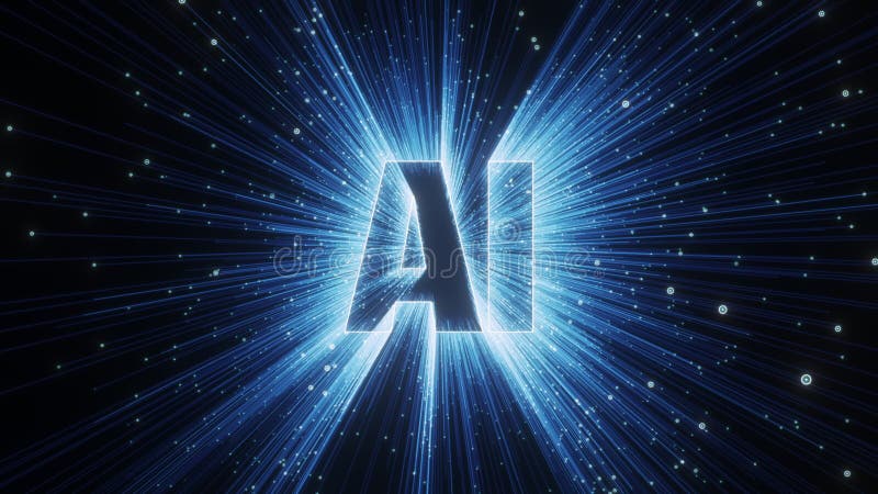 Abstract Visualisation of AI Technologies with Slow Moving Lighting ...