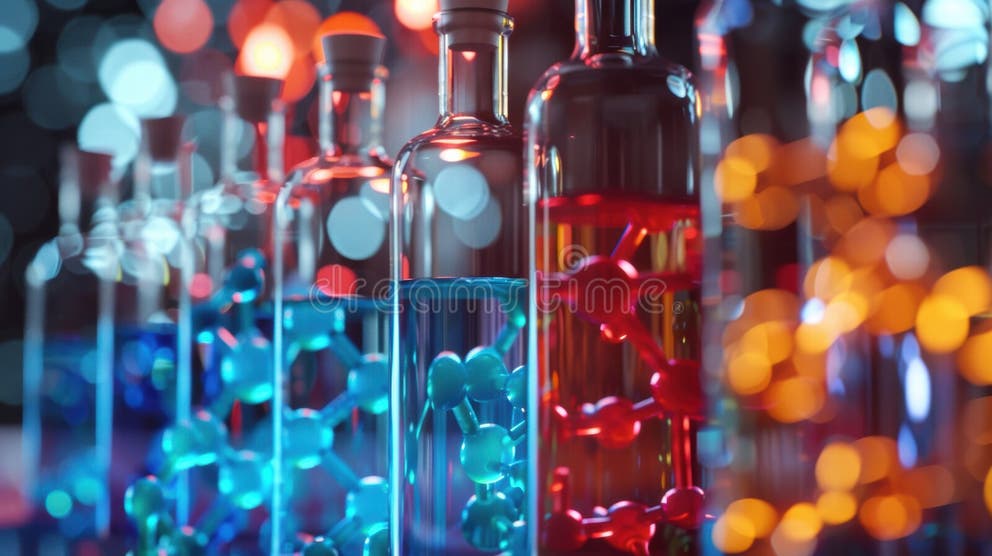 Abstract Visualization of Amino Acids in Scientific and Medical ...