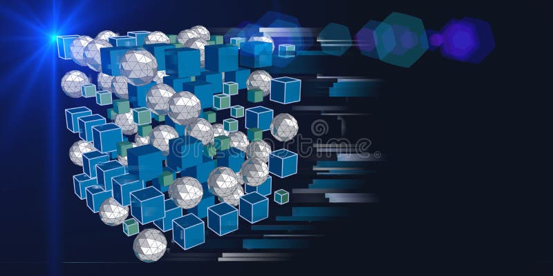 Abstract Visualization Polygonal Glow Grid of Artificial Intelligence ...