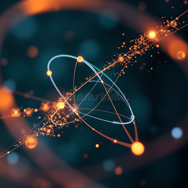 Abstract Visualization of Atomic Structure Stock Image - Image of ...