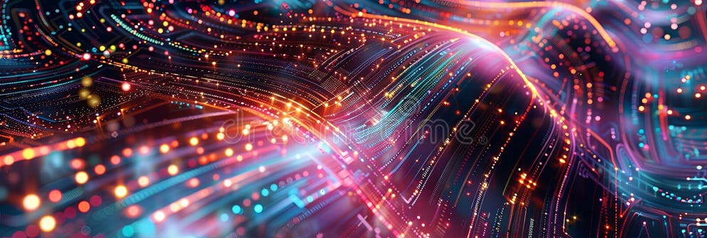 An Abstract Visualization Of Big Data Featuring Complex Graphs Digital Interfaces And