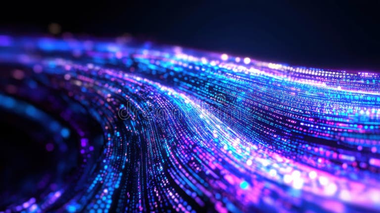 Abstract Visualization of Big Data Flow with Glowing Streams and Charts ...