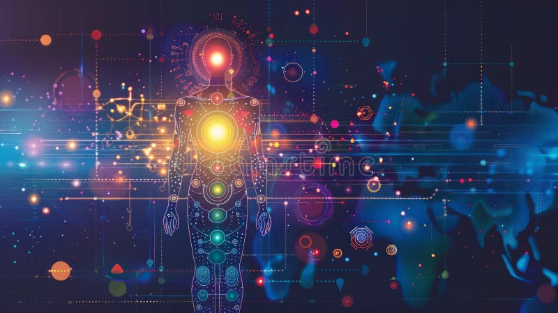 Abstract Visualization of Chakra Activation and Energy Healing Stock ...
