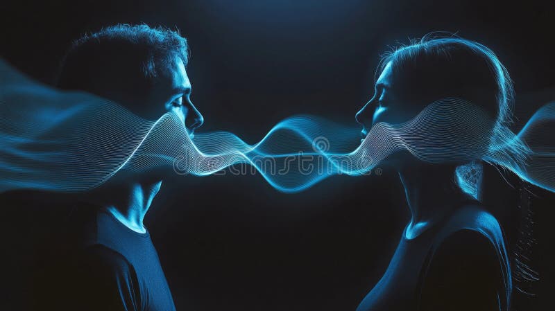Abstract Visualization of Communication between Two Individuals with ...