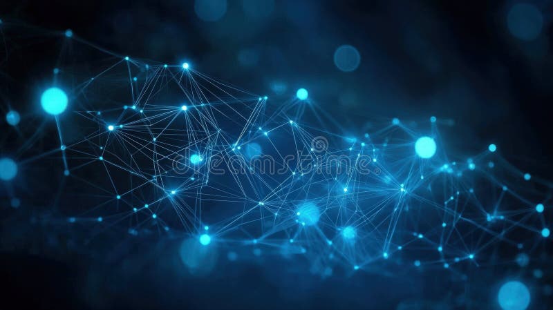 Abstract Network Connection System Visualization Stock Illustration ...