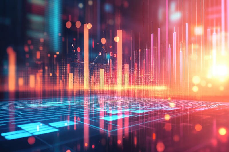 Abstract Visualization of Data Analysis and Business Growth with ...