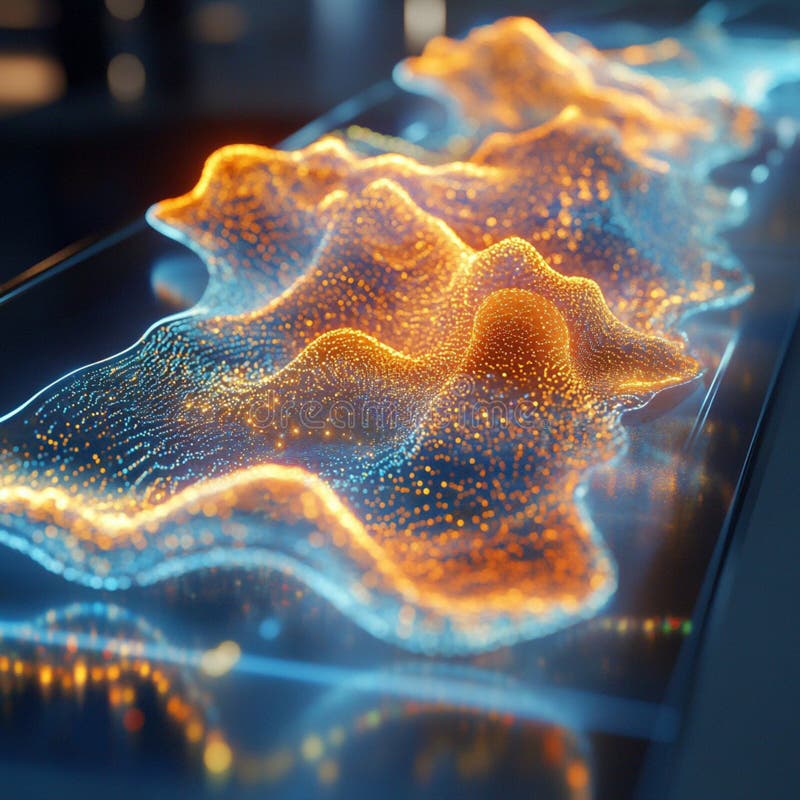 Abstract Visualization of Data Waves. Stock Illustration - Illustration ...