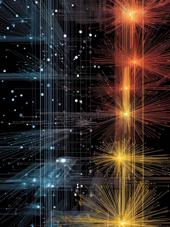 Abstract Visualization Depicting Data War among Global Tech Giants ...