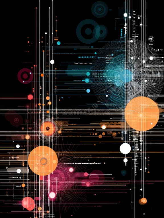 Abstract Visualization Depicting Data Warfare among Global Technology ...