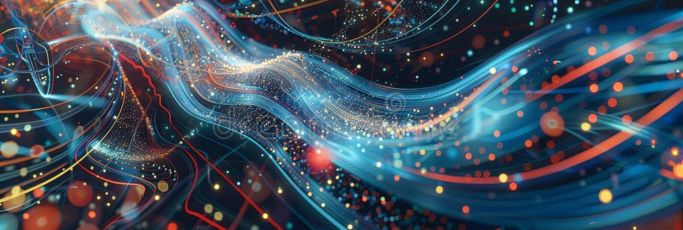 An Abstract Visualization Depicting Massive Information Streams, Complex Graphs, and Digital ...