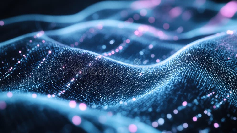 Abstract Visualization of Digital Data Waves Stock Photo - Image of ...