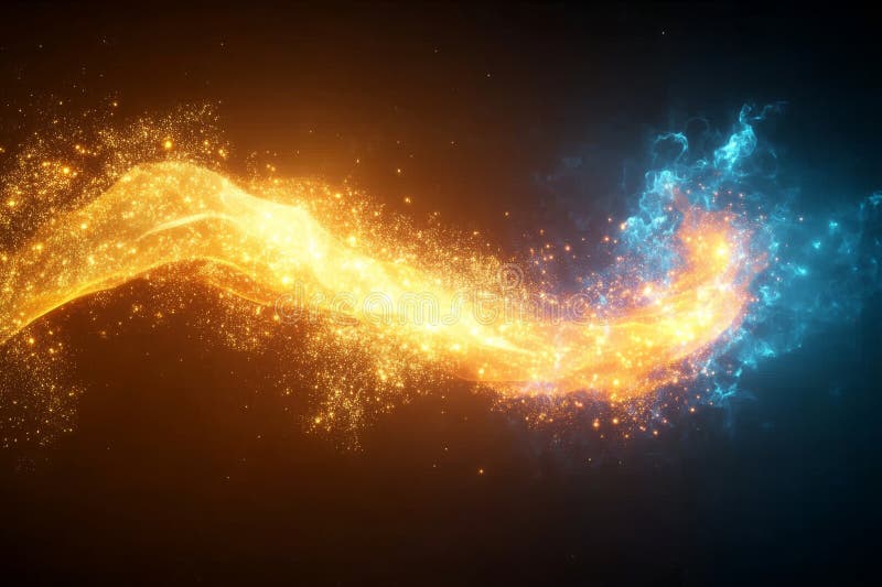 Abstract Visualization Digital Energy Created Vibrant Waves Light ...