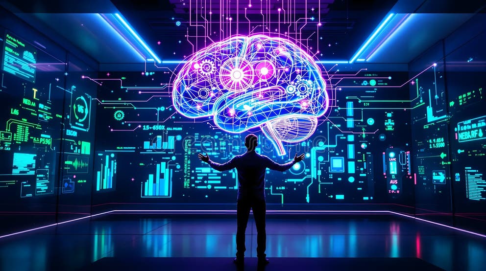 Digital Mind Maze – Abstract Concept of Thought, Technology, and Inner ...